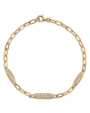Bloomingdale'S Diamond Station Bracelet In 14k Yellow - Gold