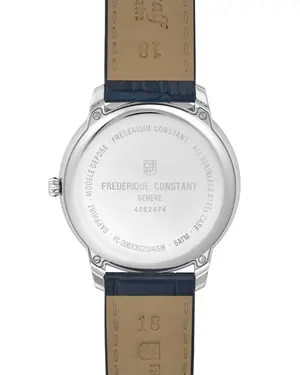 FREDERIQUE CONSTANT Moneta Moonphase Watch, 37mm - Blue/blue