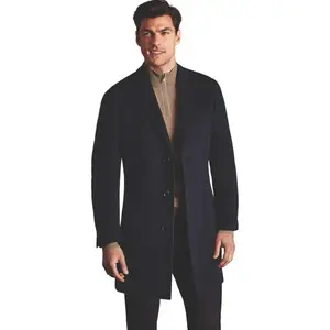 CHARLES TYRWHITT Pure Wool Overcoat - Navy