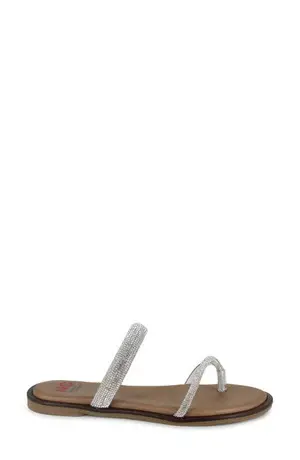NATIONAL COMFORT Alicante Crystal Slide Sandal - Silver