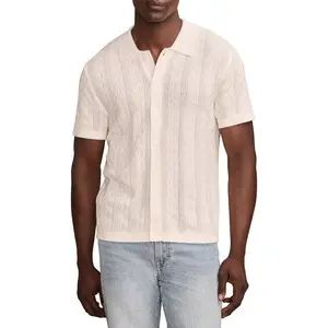 Lucky Brand Textured Button-up Polo Sweater