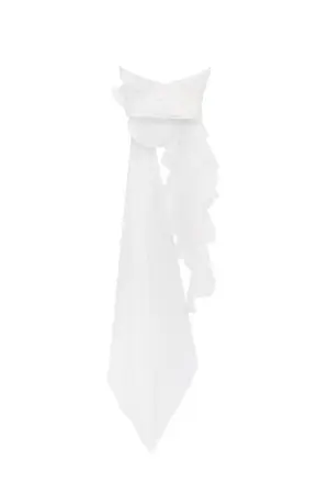 MILLA Off-shoulder Organza Blouse With Ruffles - White
