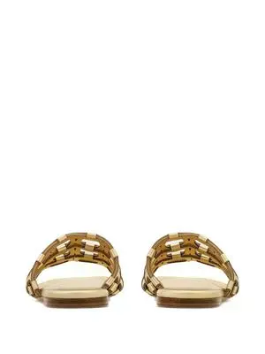 FERRAGAMO Gancini Slides - Gold