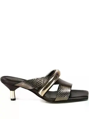 GIULIANO GALIANO Leather Kitten Heel Sandals