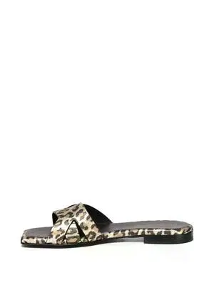 GIULIANO GALIANO Leather Slides - Neutrals
