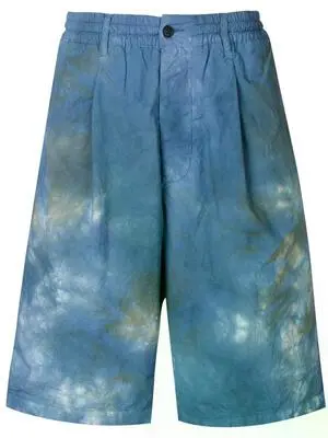 PAURA Tie-dye Bermuda Shorts - Blue