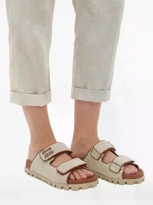 Miu Miu Logo-lettering Sandals
