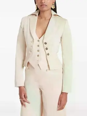 TEMPERLEY LONDON Castell Cropped Blazer - Neutrals