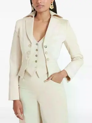 TEMPERLEY LONDON Castell Cropped Blazer - Neutrals