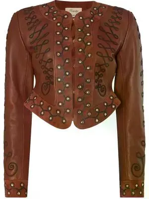 TEMPERLEY LONDON Pablo Leather Jacket - Brown