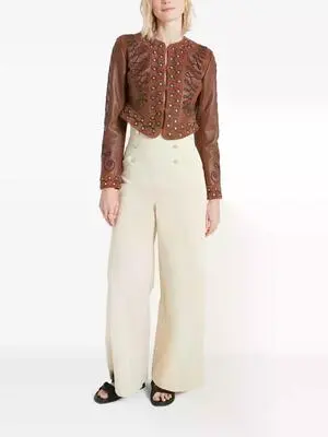 TEMPERLEY LONDON Pablo Leather Jacket - Brown