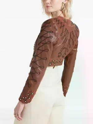 TEMPERLEY LONDON Pablo Leather Jacket - Brown