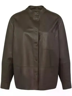 YVES SALOMON Leather Overshirt