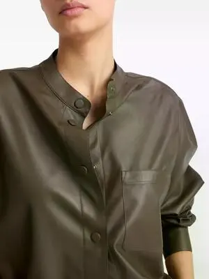 YVES SALOMON Leather Overshirt