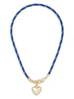 ROXANNE ASSOULIN Puffy Heart Cord Necklace - Gold