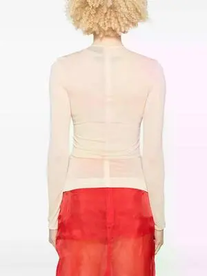 Simone Rocha Embellished Mesh Top - Neutrals