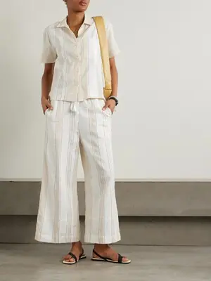 LEMLEM Tuuli Cabana Striped Cotton-blend Shirt