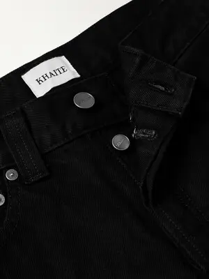 Khaite Dane High-rise Wide-leg Jeans - Black