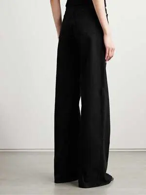 Khaite Dane High-rise Wide-leg Jeans - Black