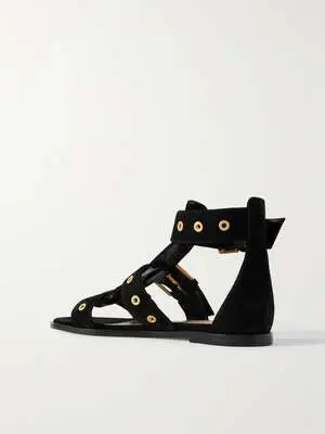 GIANVITO ROSSI Buckled Suede Sandals