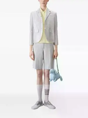 Thom Browne Striped Logo-patch Polo Shirt - Yellow