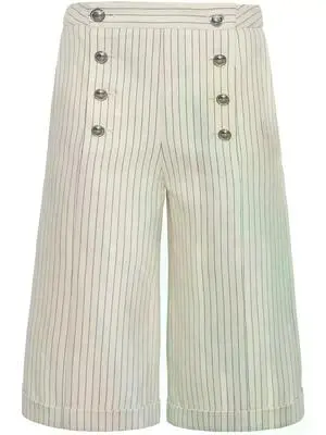 Adam Lippes Pinstripe Twill Shorts