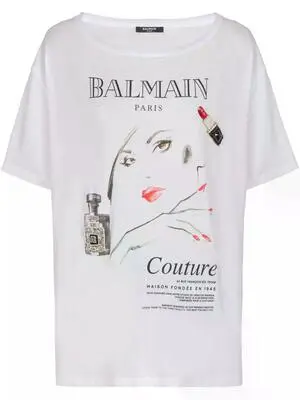Balmain Graphic T-shirt - White