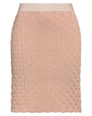 NADIA WIRE Flared Mini Skirt - Beige