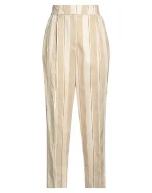 Peserico Striped Tapered Viscose, Acetate, Linen Pants