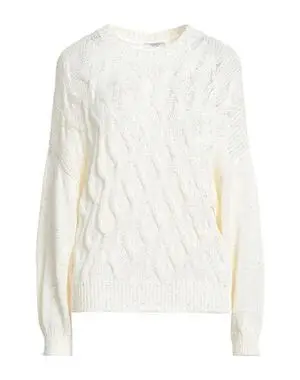 Peserico PESERICO Cable-Knit Crewneck Sweater Ivory