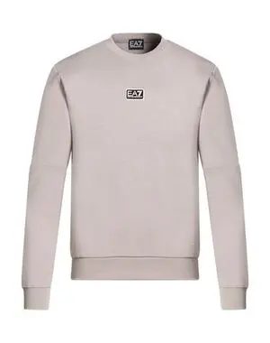 EA7 Light Cotton, Polyester, Elastane Crewneck Sweatshirt - Grey