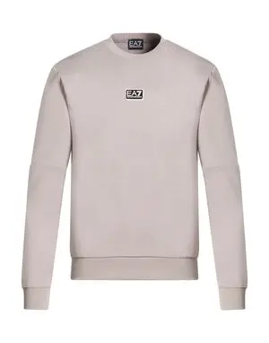 EA7 Light Cotton, Polyester, Elastane Crewneck Sweatshirt - Grey