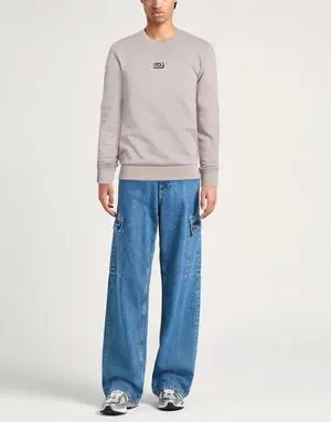 EA7 Light Cotton, Polyester, Elastane Crewneck Sweatshirt - Grey