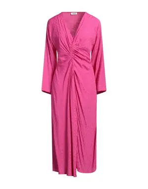 Sandro Midi Dress Flared Jacquard
