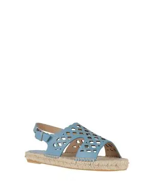 BALDININI Leather Espadrille Sandals - Blue