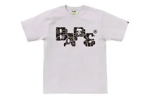 A BATHING APE Neon Camo 8bit Logo Tee Shirt Gray