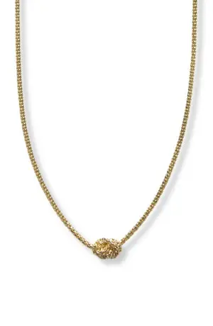 Argento Vivo Knot Pendant Necklace - Gold