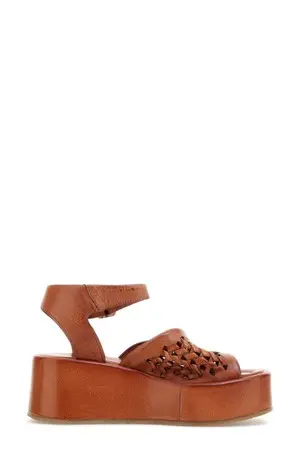 A.S.98 Maddox Ankle Strap Platform Sandals - Whiskey