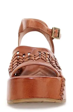 A.S.98 Maddox Ankle Strap Platform Sandals - Whiskey
