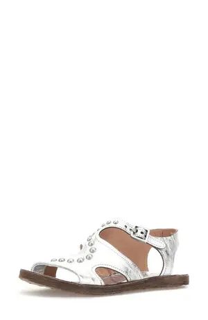 A.S.98 Romy Studded Sandals - Silver