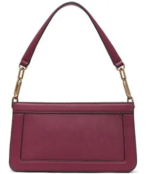 Karl Lagerfeld Paris Leather Shoulder Bag - Wine