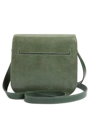 TOM FORD Mini Tara Lizard Embossed Crossbody Bag - Laurel Green