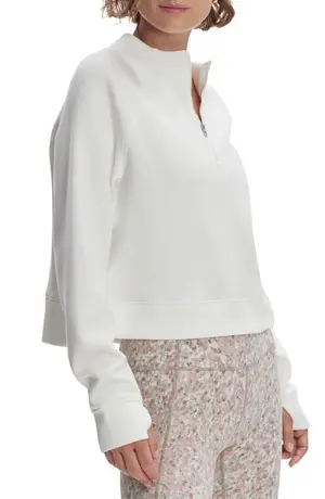 Varley Ebba Midlayer Half Zip Pullover - Snow White