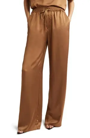 Herno Raso Satin Flare Leg Pants