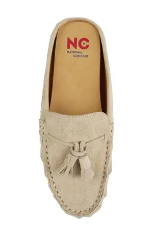 NATIONAL COMFORT Tassel Mule - Natural Suede