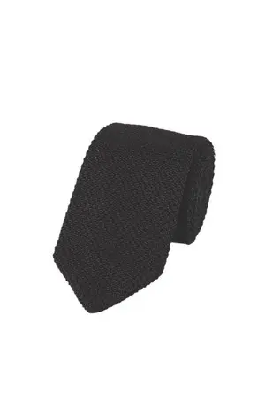CHARLES TYRWHITT Charles Tyrwhitt Knitted Silk Slim Tie Black