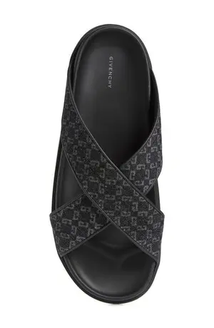 Givenchy Monogram Cross Strap Slide Sandal