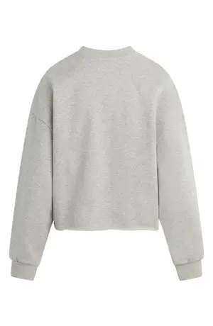 FAVORITE DAUGHTER Cropped Sweatshirt - Heather Grey/navy