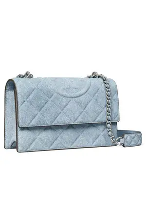 Tory Burch Fleming Convertible Shoulder Bag - Denim
