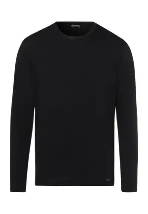 Hanro Living Cotton Crew Neck Top - Black